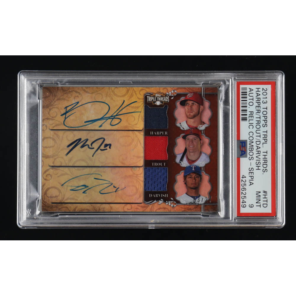 Yu Darvish / Bryce Harper / Mike Trout 2013 Topps Triple Threads ...