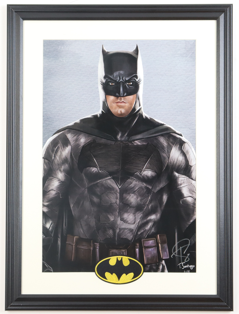 Tony Santiago Signed Batman Custom Framed Lithograph with Batman Patch ...