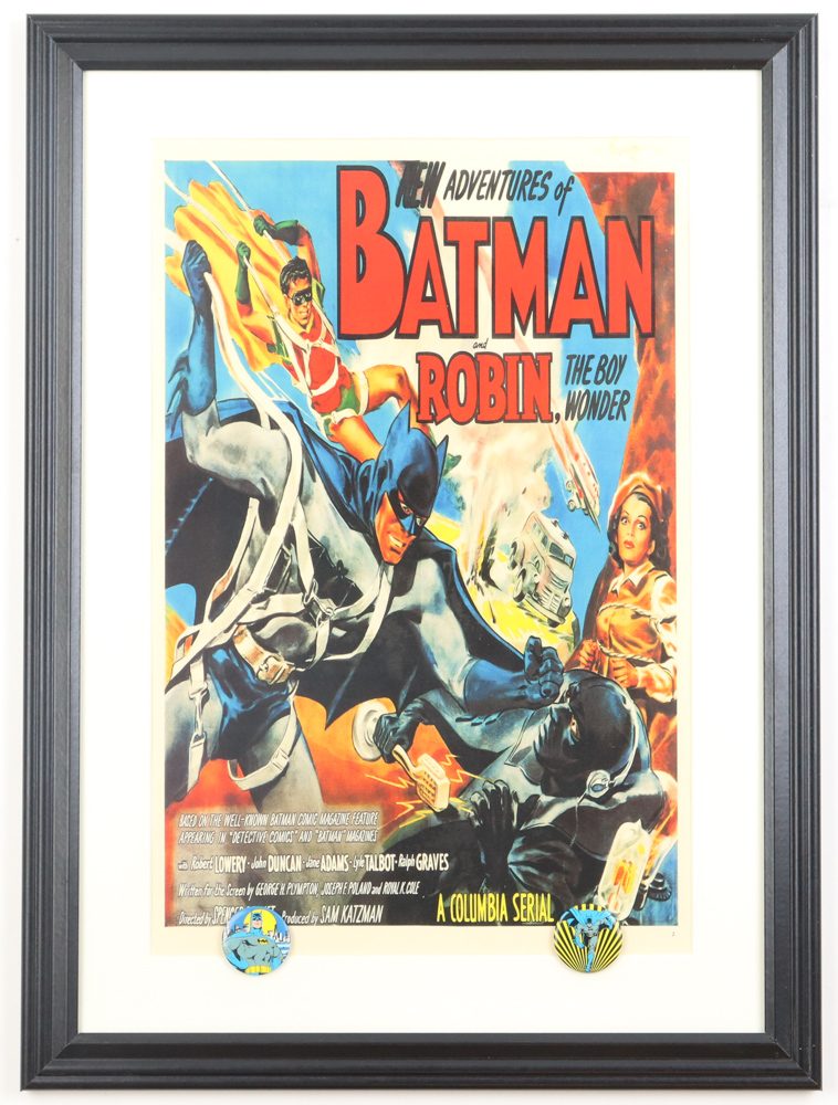 1949 "New Adventures of Batman and Robin, the Boy Wonder" Custom Framed ...