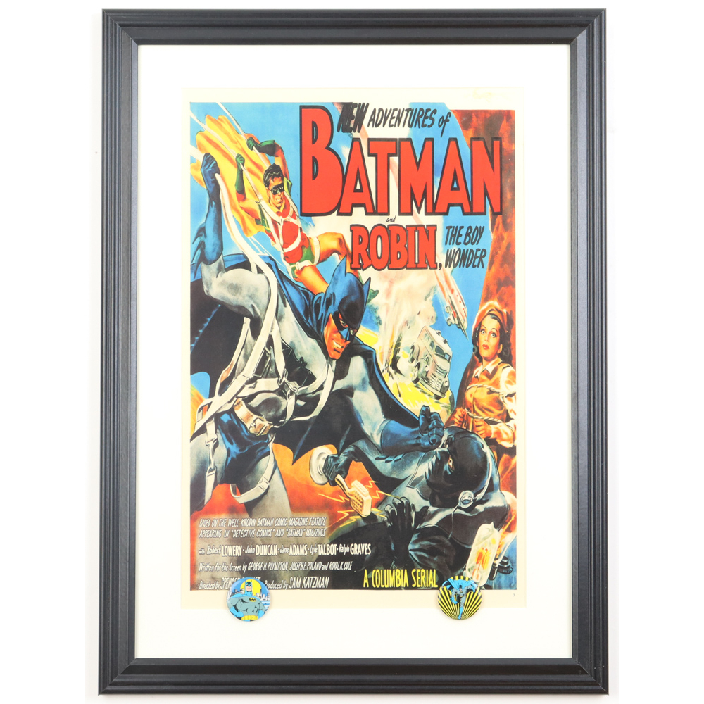 1949 "New Adventures of Batman and Robin, the Boy Wonder" Custom Framed ...