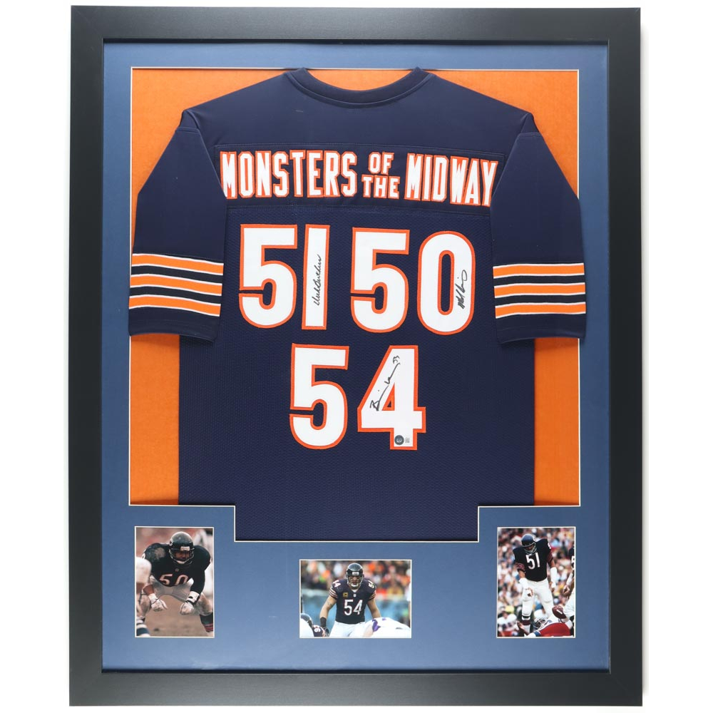 Dick Butkus, Mike Singletary & Brian Urlacher Signed "Monsters of the ...