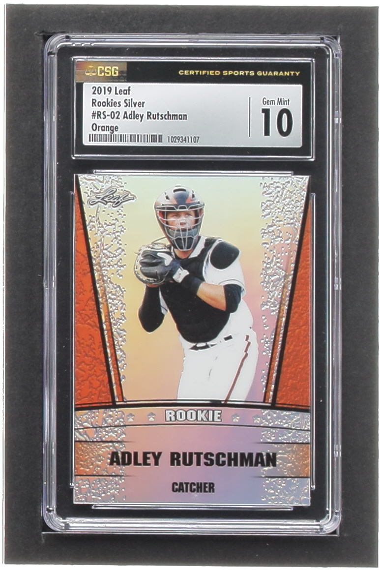 Adley Rutschman 2019 Leaf Metal Special Release Rookie Silver Rainbow ...
