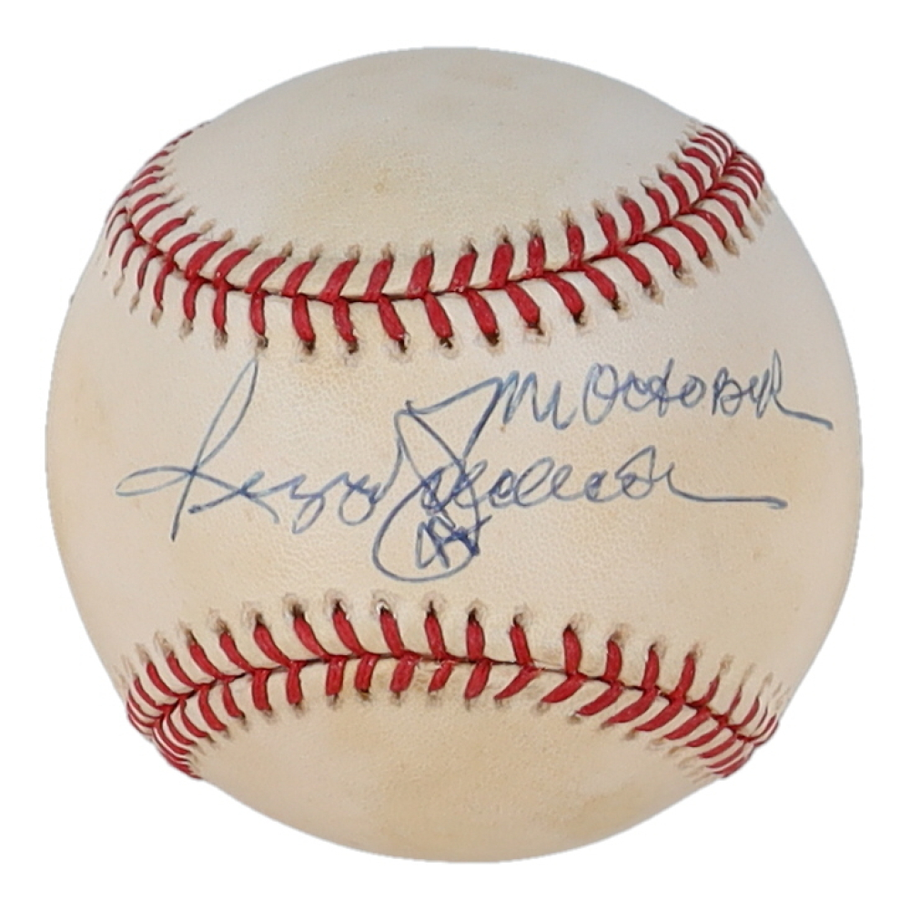 Reggie Jackson Signed OAL Baseball Inscribed "Mr October" (JSA ...