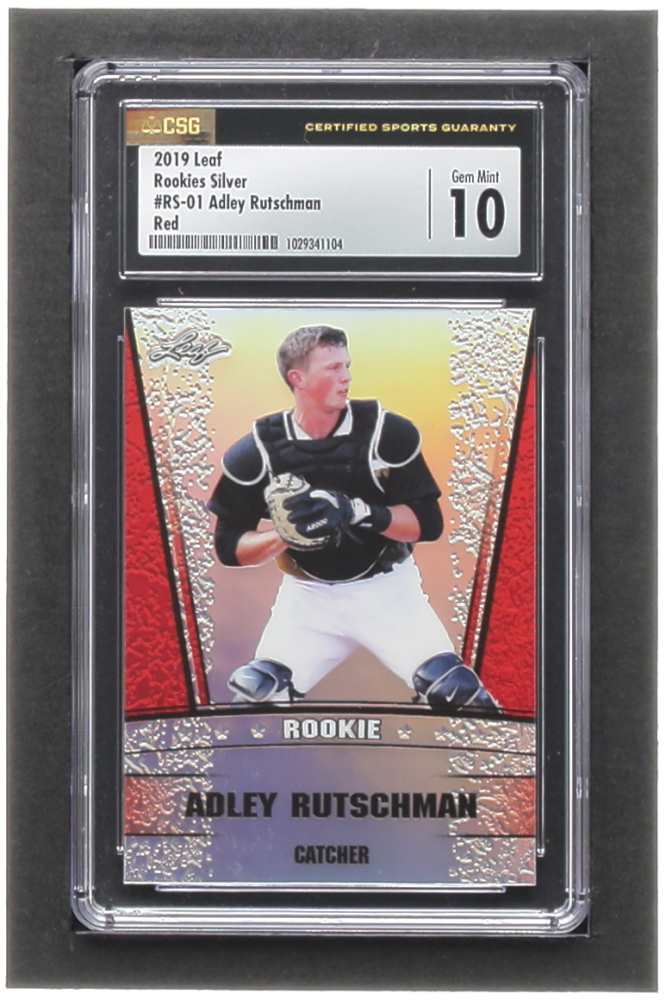 Adley Rutschman 2019 Leaf Metal Special Release Rookie Silver Rainbow ...