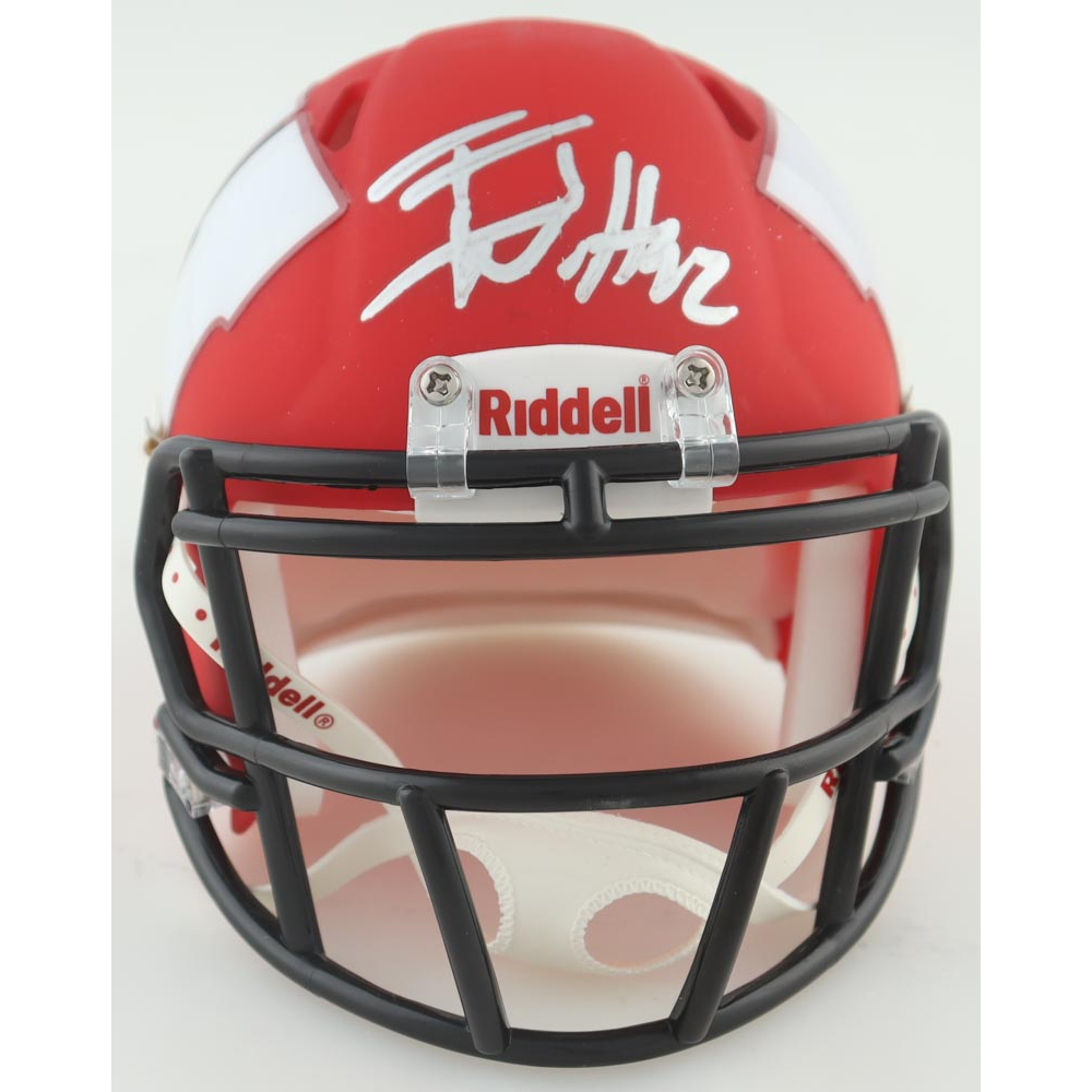 T. J. Watt Signed Wisconsin Badgers AMP Alternate Speed Mini Helmet ...