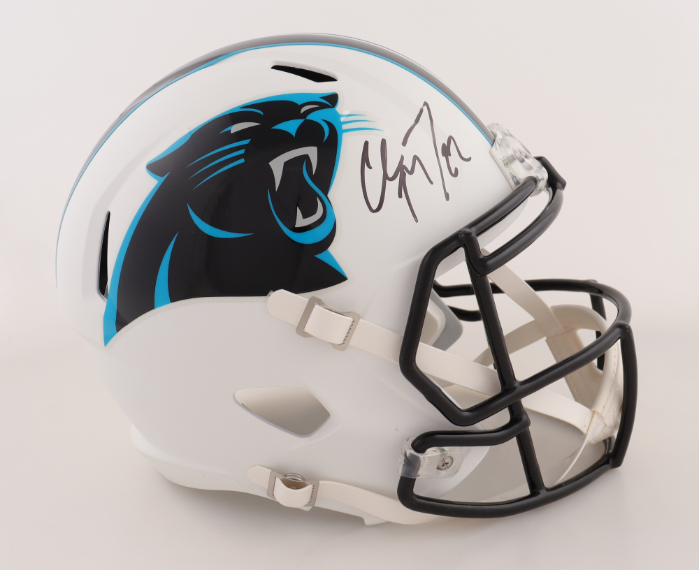 Christian McCaffrey Signed Panthers Full-Size Lunar Eclipse Alternate Speed Helmet (Beckett ...