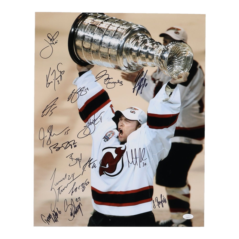 2002-03 Stanley Cup Champion Devils 16x20 Photo Team-Signed by (17 ...