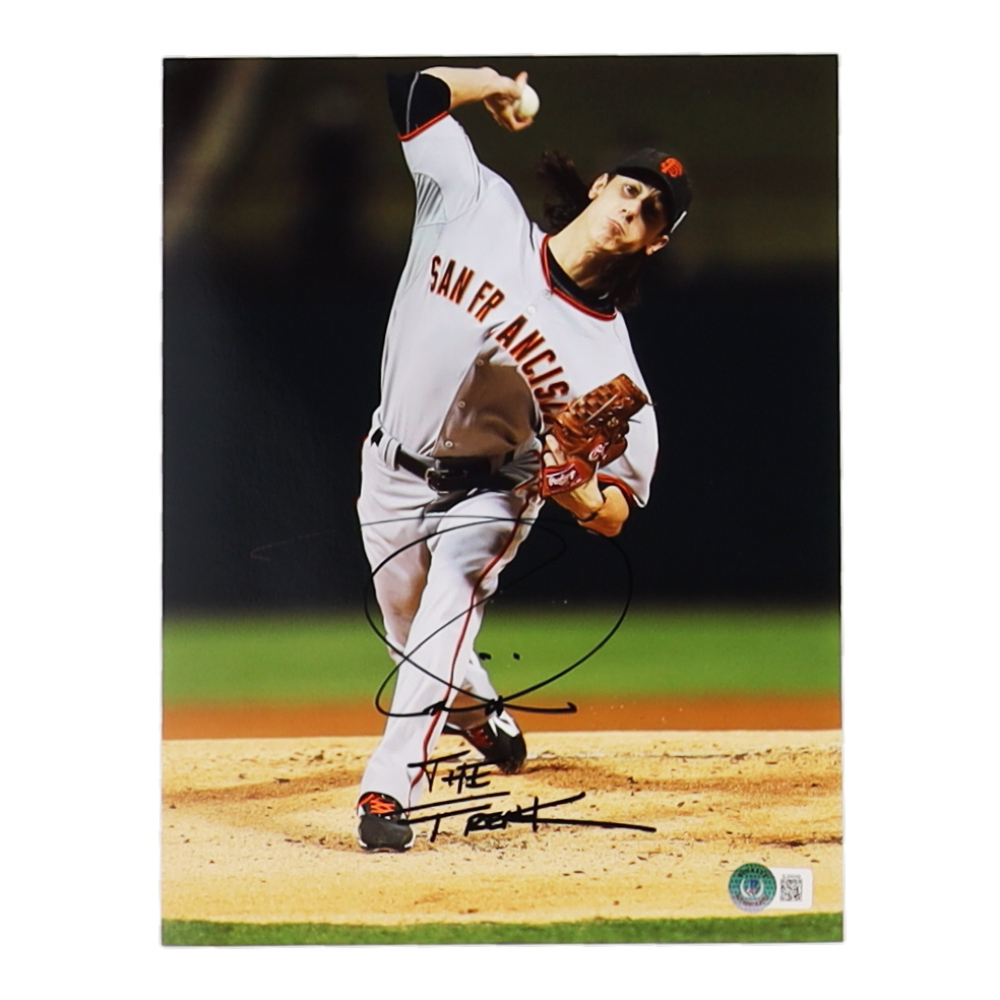 Tim Lincecum Signed Giants 8x10 Photo Inscribed "The Freak" (Beckett ...