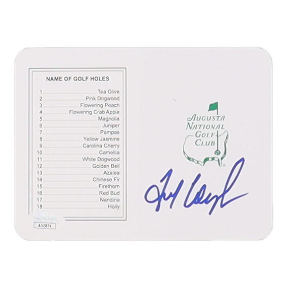 Fred Couples Signed Augusta National Golf Club Score Card (JSA ...