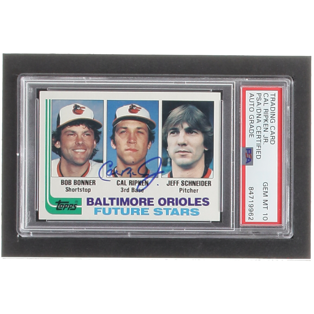 Cal Ripken Jr. Signed 1982 Topps #21 Bob Bonner / Cal Ripken / Jeff ...