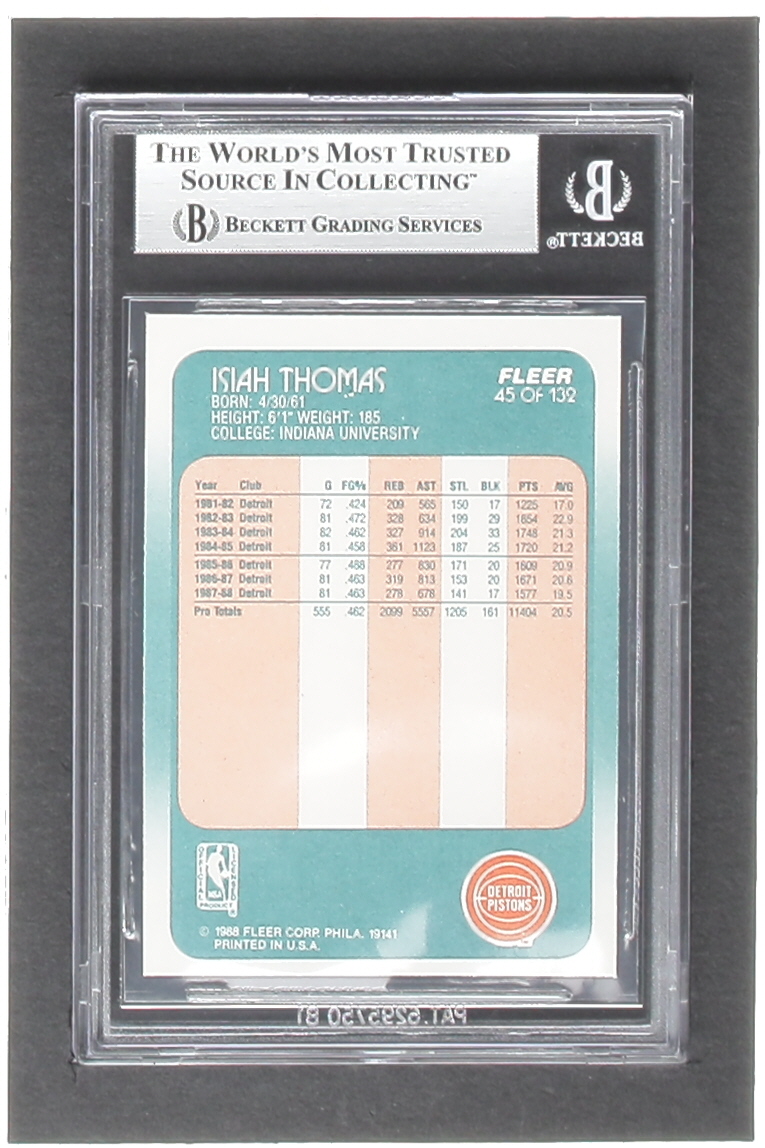 Isiah Thomas 1988-89 Fleer #45 (BGS 8) | Pristine Auction