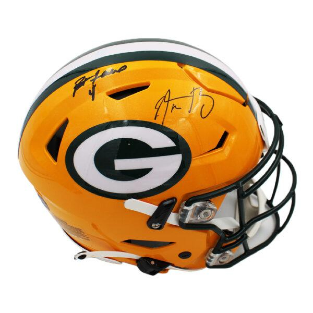 Aaron Rodgers & Brett Favre Signed Packers Full-Size Authentic On-Field ...