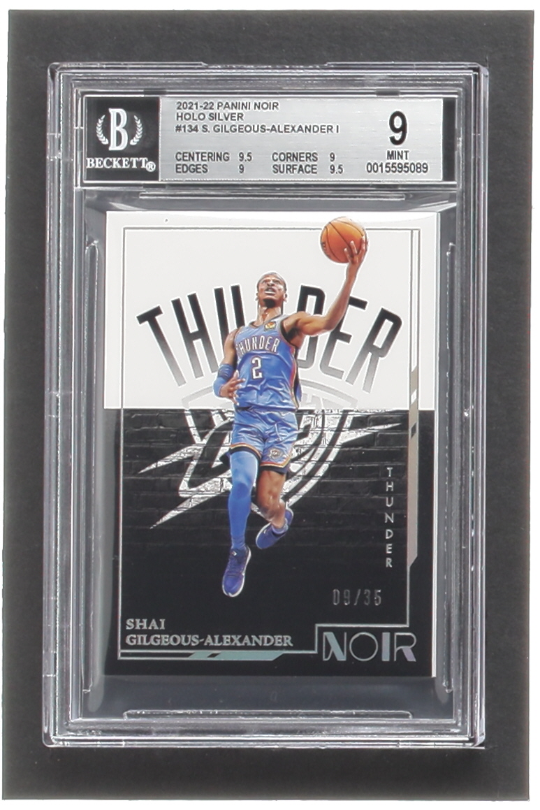 Shai Gilgeous-Alexander 2021-22 Panini Noir Holo Silver #134 I #9/35 ...