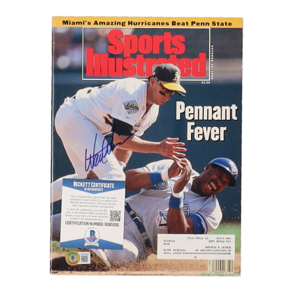 Walt Weiss Signed Athletics 1992 "Sports Illustrated" Magazine (Beckett ...