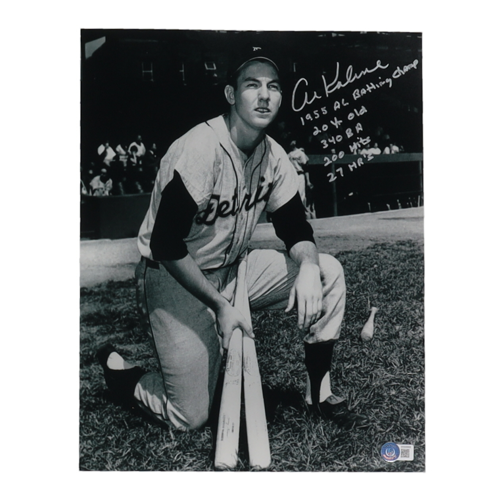 Al Kaline Signed Tigers 11x14 Photo With Multiple Career Stat ...