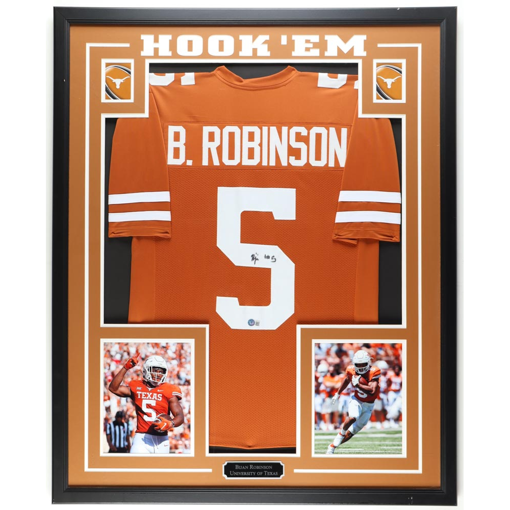Bijan Robinson Signed Custom Framed Jersey Display (Beckett) | Pristine ...
