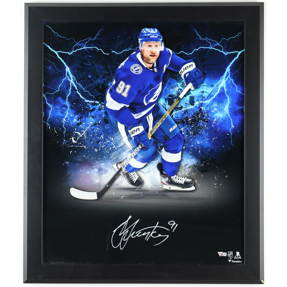 Steven Stamkos Signed Lightning Custom Framed Photo (Fanatics) (See ...