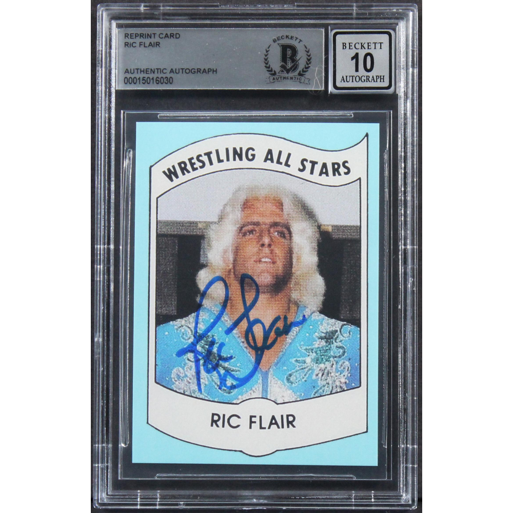 Ric Flair Signed 1982 PWE Wrestling All-Stars Series A #27 (BGS ...