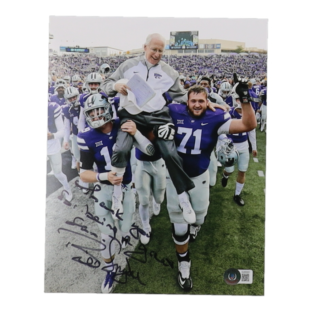 Bill Snyder Signed Kansas State Wildcats 8x10 Photo Inscribed "Thank ...