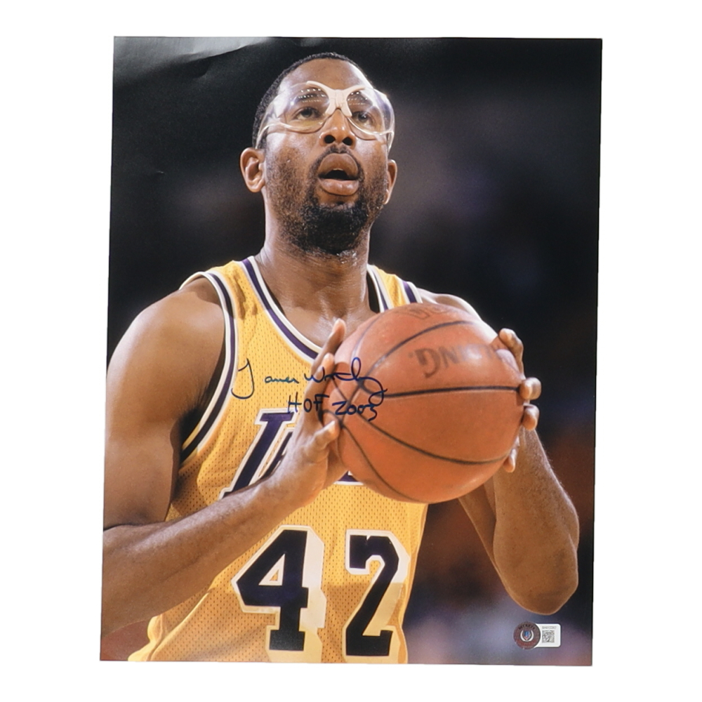 James Worthy Signed Lakers 11x14 Photo Inscribed "HOF 2003" (Beckett ...