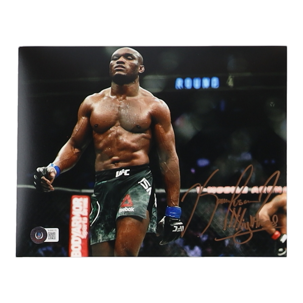 Kamaru Usman Signed UFC 8x10 Photo Inscribed "Nightmare" (Beckett ...