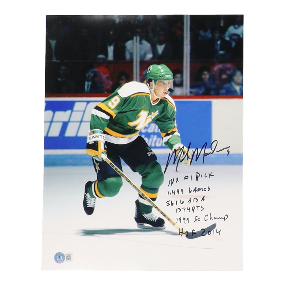 Mike Modano Signed Stars 11x14 Photo With Multiple Inscriptions ...
