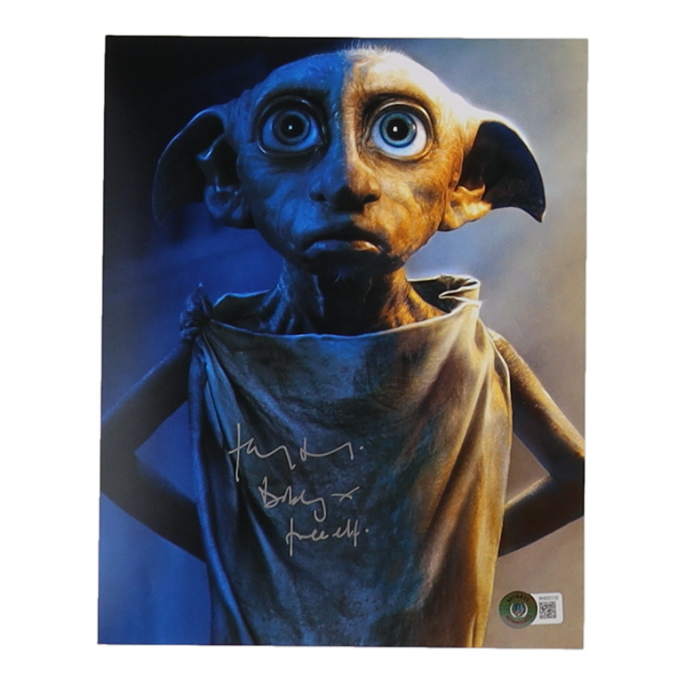 Toby Jones Signed "Harry Potter" 8x10 Photo Inscribed "Dobby Free Elf ...
