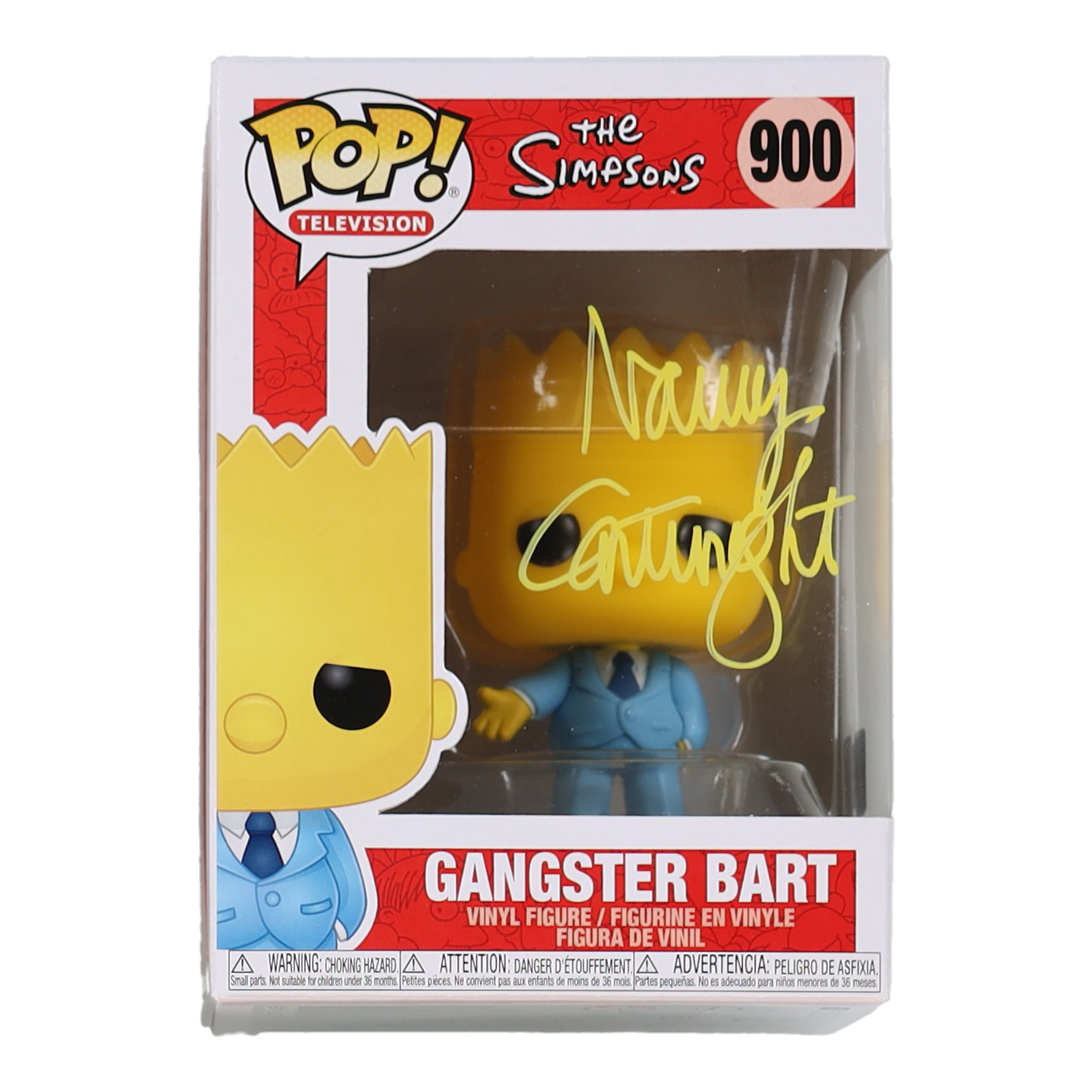 Nancy Cartwright Signed "The Simpsons" #900 Gangster Bart Funko Pop ...