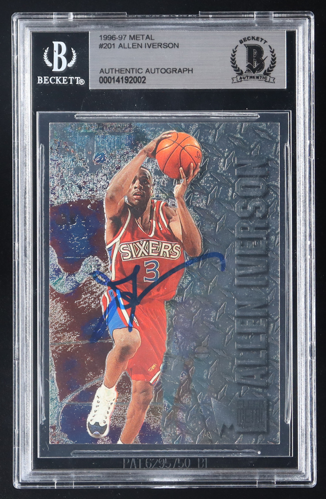 Allen Iverson Signed 1996-97 Metal #201 RC (BGS) | Pristine Auction