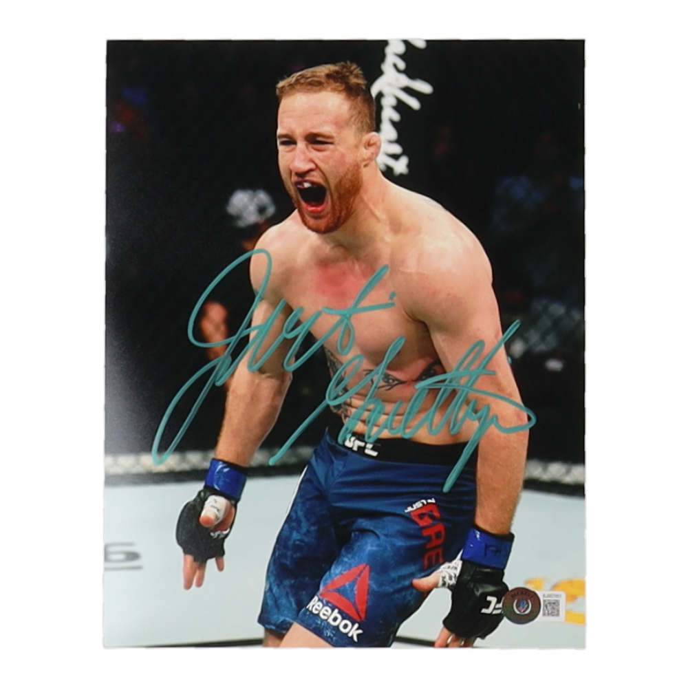 Justin Gaethje Signed UFC 8x10 Photo (Beckett) | Pristine Auction