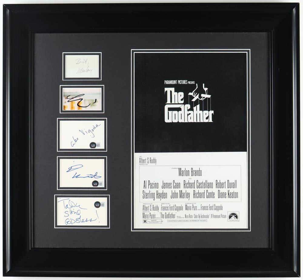 "The Godfather" Custom Framed Cut Display Signed By (5) with Marlon ...