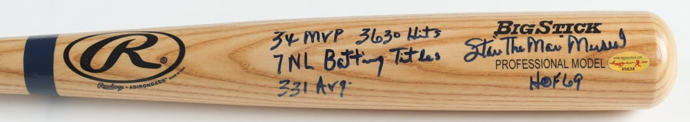 Stan "The Man" Musial Signed Rawlings Big Stick Pro Model Baseball Bat ...