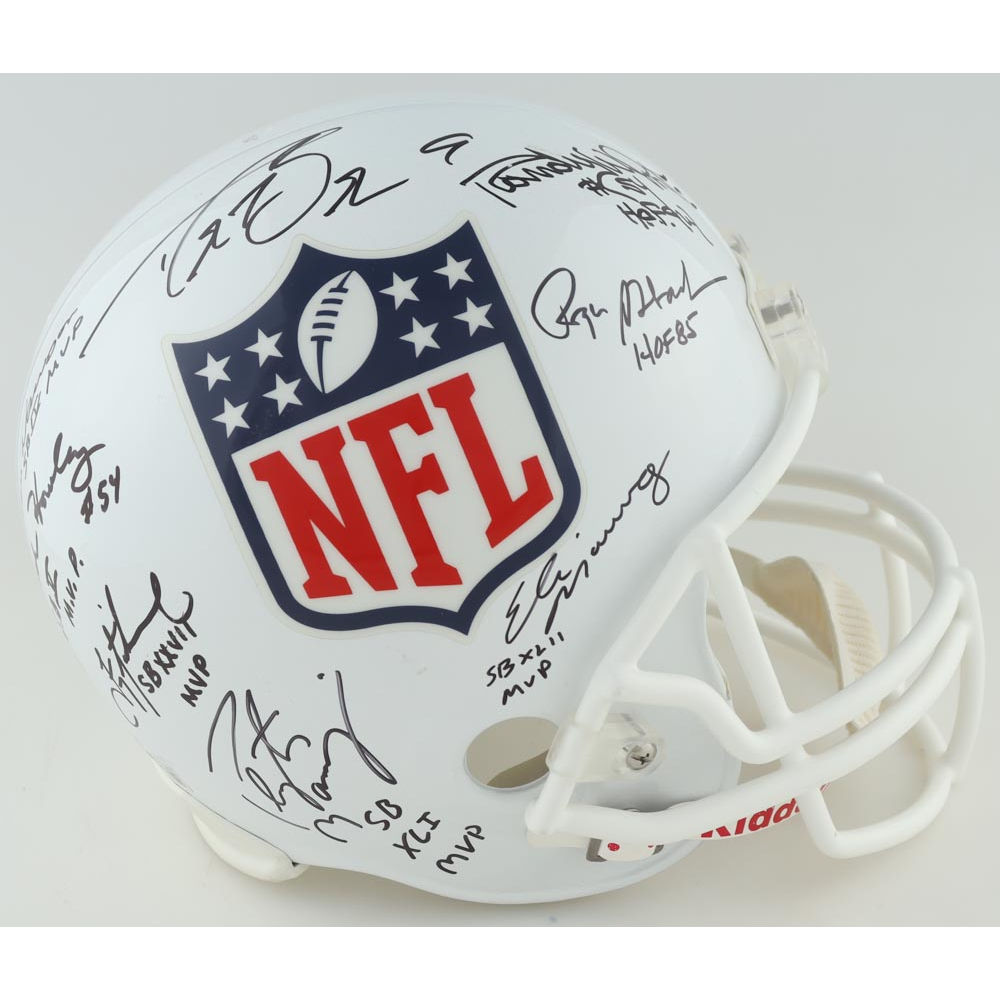 Super Bowl MVP's Full-Size Authentic NFL Helmet Signed by (17) with ...