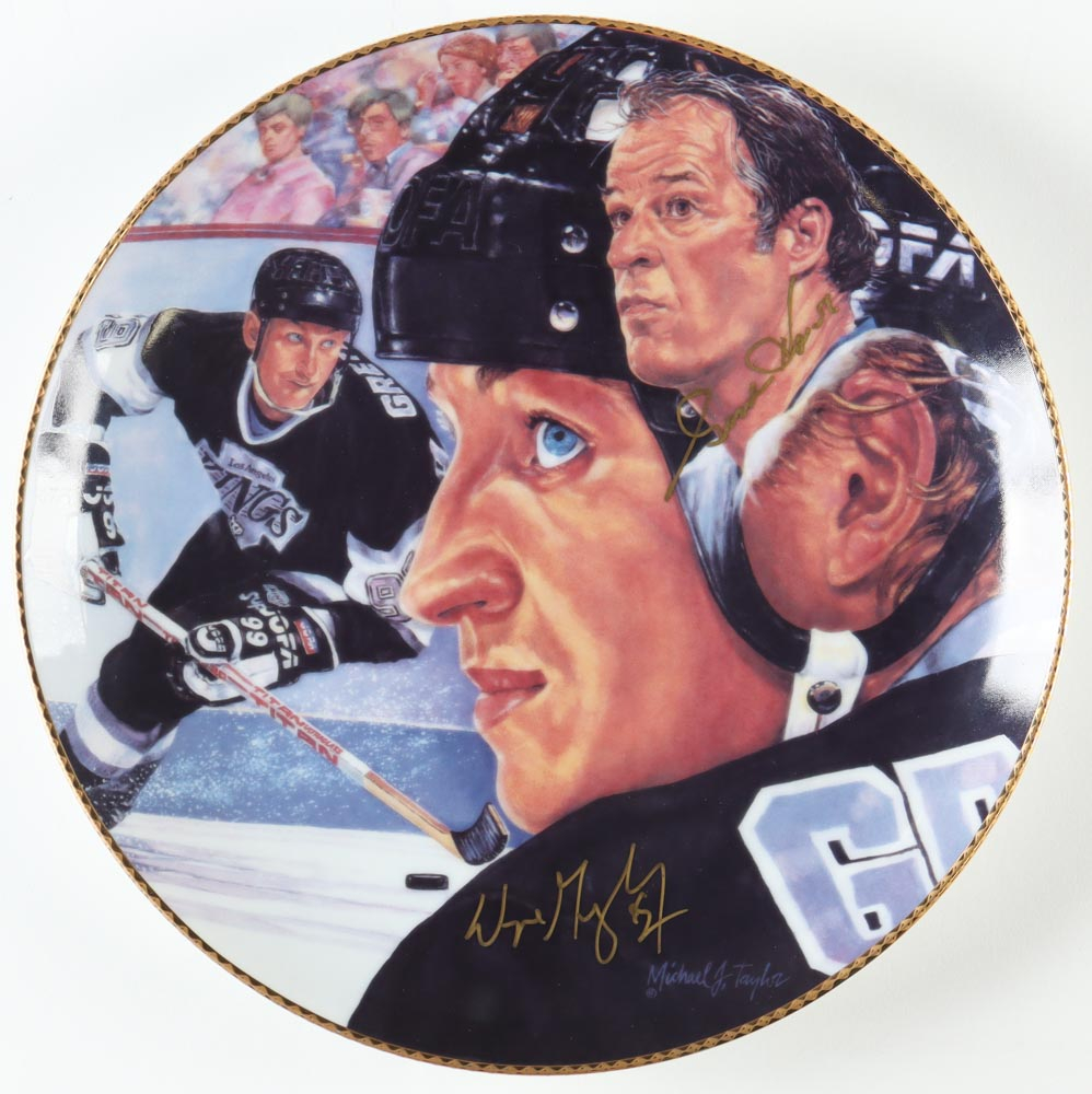 Wayne Gretzky & Gordie Howe Signed LE "The Great One" Kings Porcelain ...