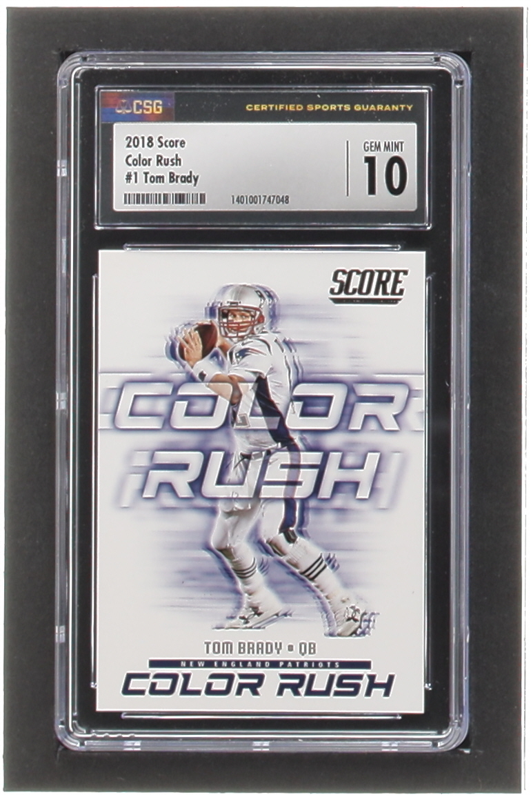 Tom Brady 2018 Score Color Rush #1 (CSG 10) | Pristine Auction