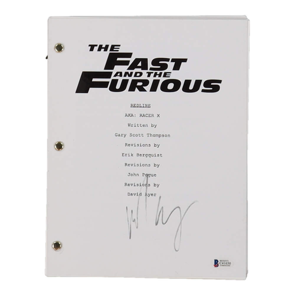 Michelle Rodriguez Signed "The Fast and the Furious" Movie Script ...