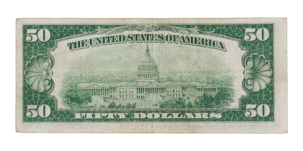 1928 $50 Fifty Dollar Green Seal U.S. Federal Reserve Note | Pristine ...