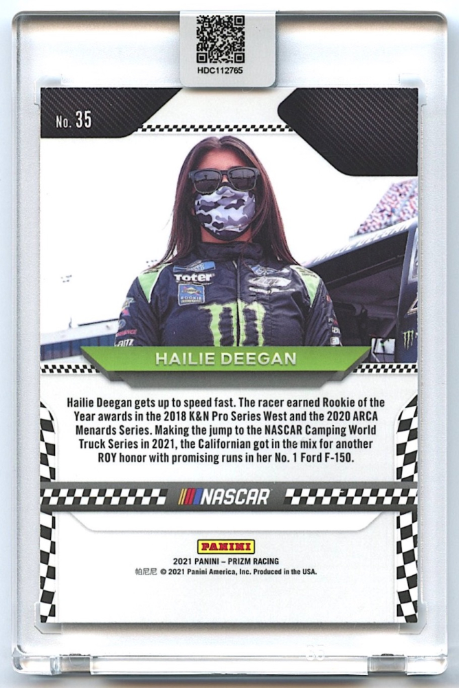 Hailie Deegan Signed 2021 Panini Prizm #35 RC (Deegan COA) | Pristine ...