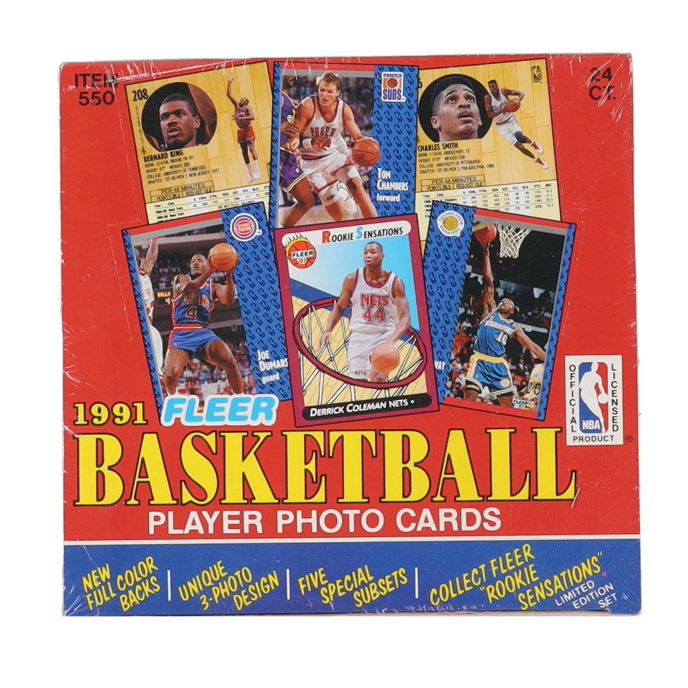 1991-92 Fleer Basketball Rack Jumbo Cello Box of (24) Packs | Pristine ...