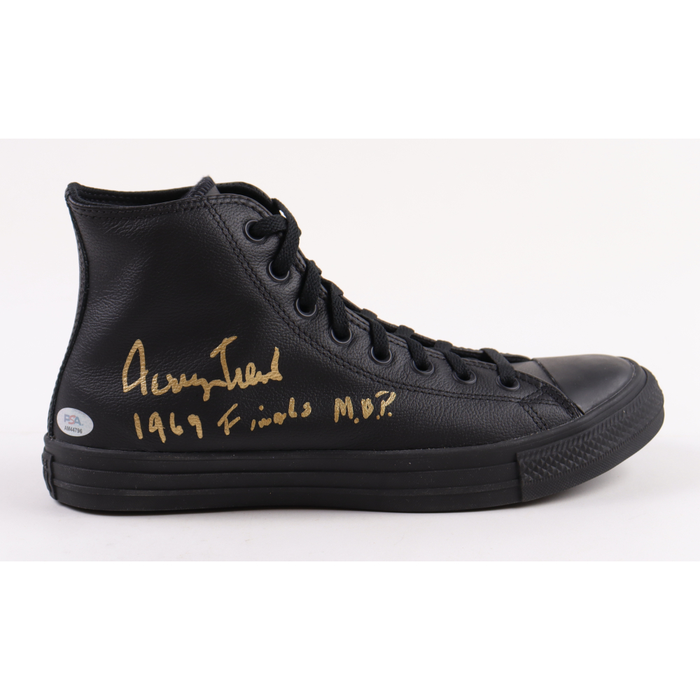 Jerry West Signed Converse All-Star Leather Basketball Shoe Inscribed ...