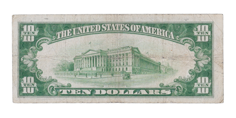 1928 $10 Ten Dollars Gold Certificate U.S. Banknote | Pristine Auction