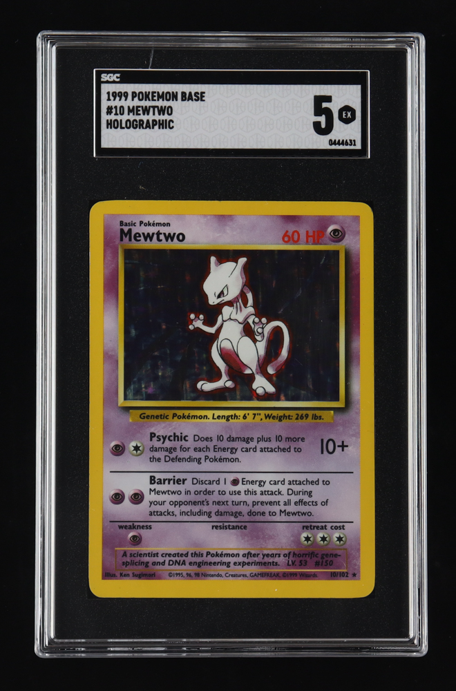 Mewtwo Pokemon 1999 Base Unlimited #10 Holo (SGC 5) | Pristine Auction