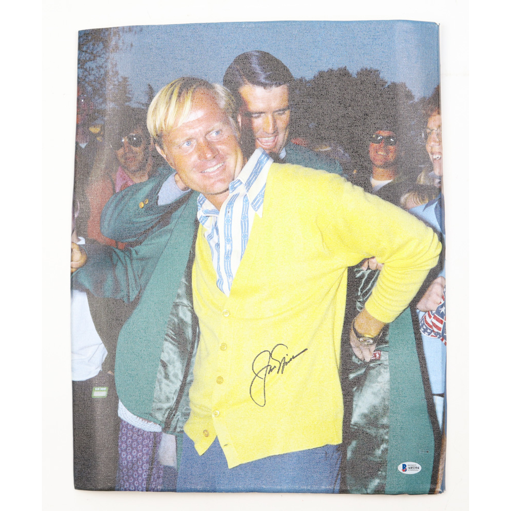 Jack Nicklaus Signed 16x20 Photo On Canvas (Beckett) | Pristine Auction
