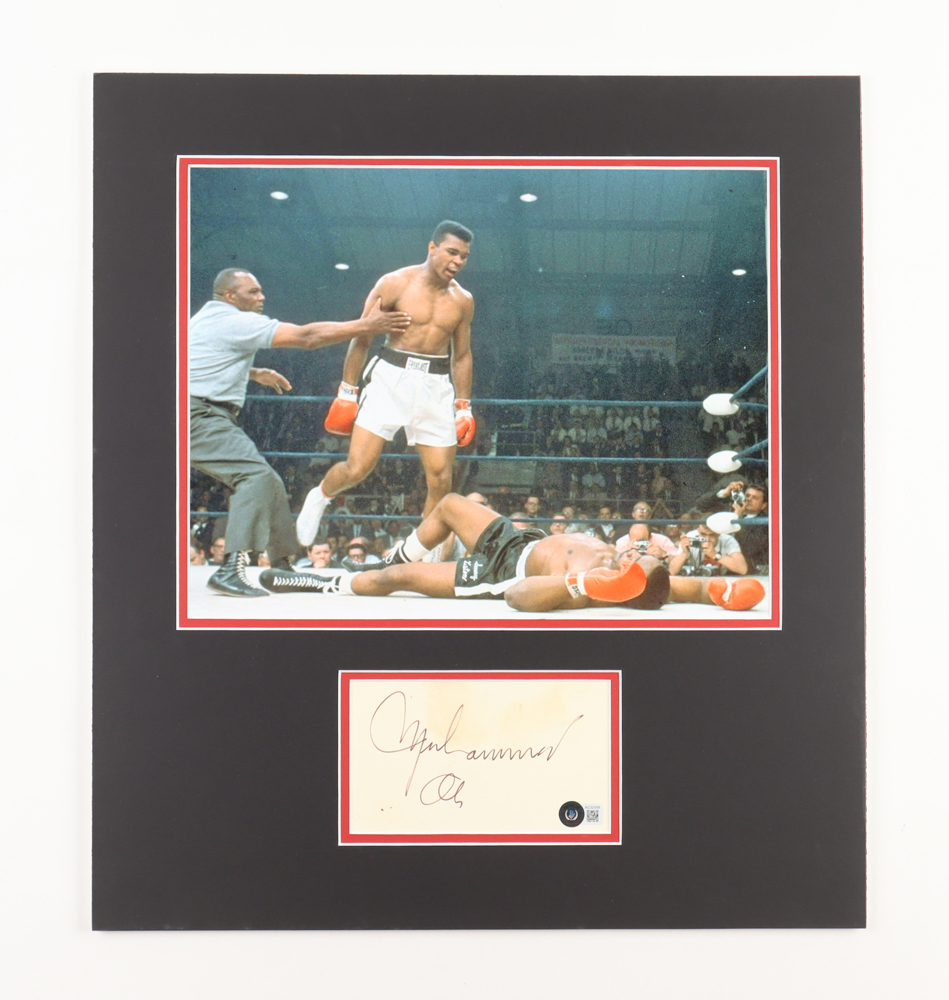Muhammad Ali Signed Custom Matted Cut Display (Beckett) | Pristine Auction