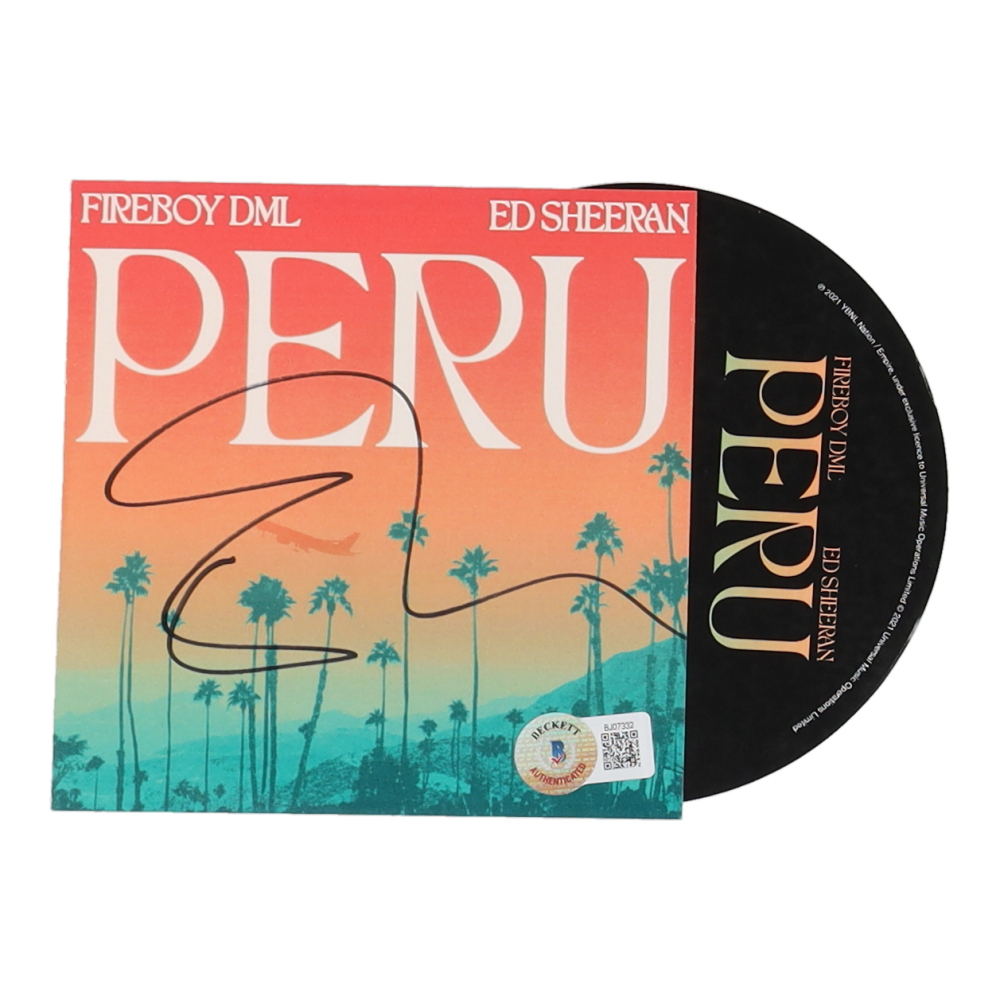 Ed Sheeran Signed "Peru" CD Cover Insert With Disc (Beckett) | Pristine ...
