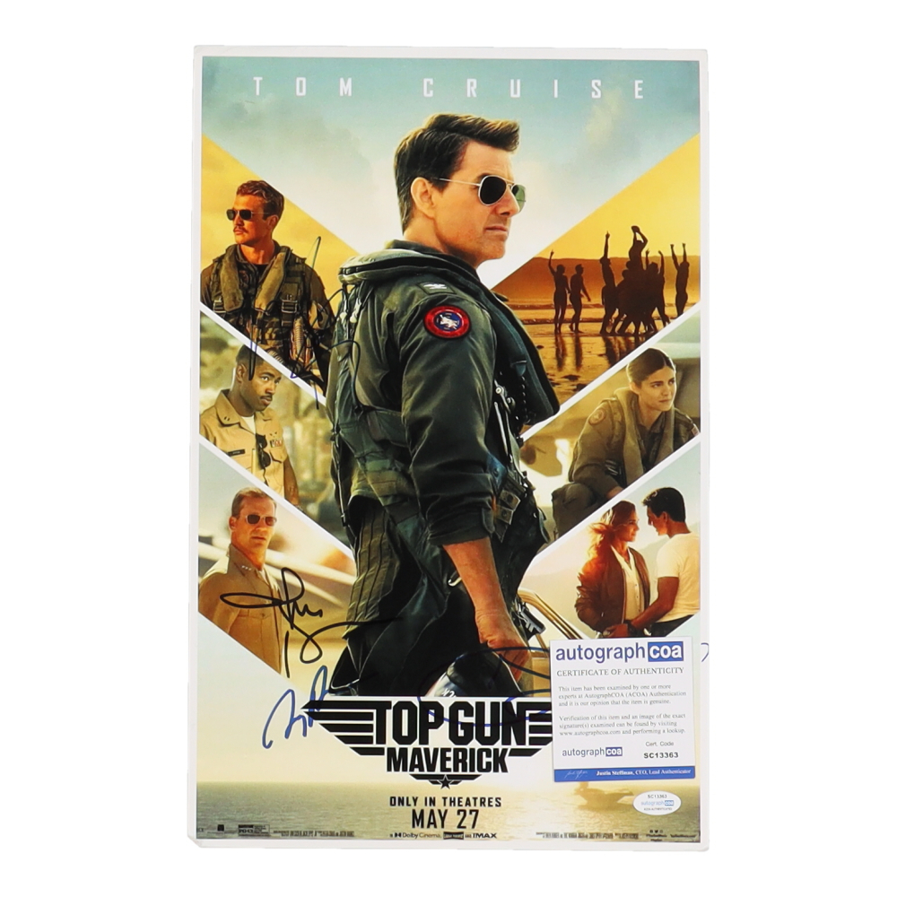 "Top Gun: Maverick" 11x17 Photo Signed By (4) with Miles Teller, Jon ...