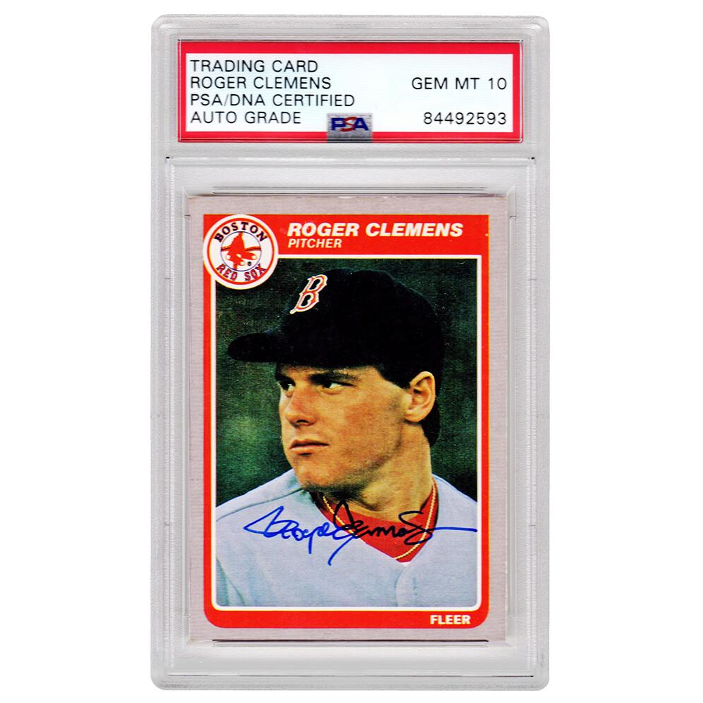 Roger Clemens Signed 1985 Fleer #155 RC (PSA | Autograph Graded 10 ...