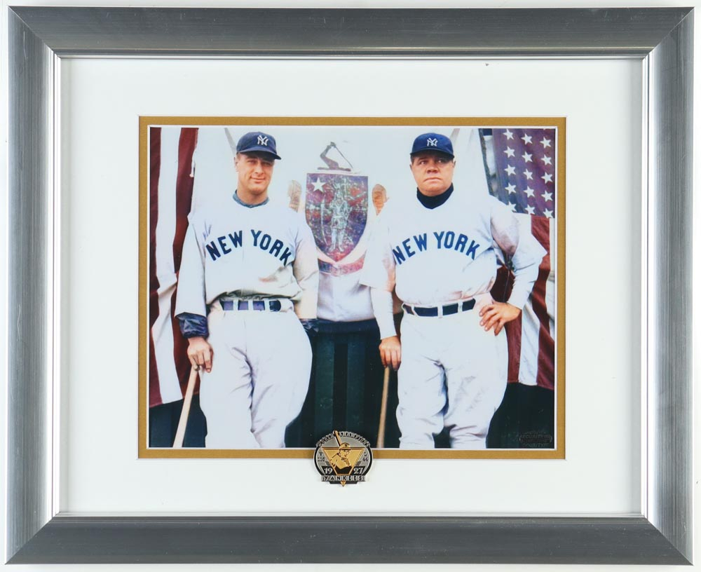 Babe Ruth & Lou Gehrig "The Murderer's Row" Yankees Custom Framed Photo ...