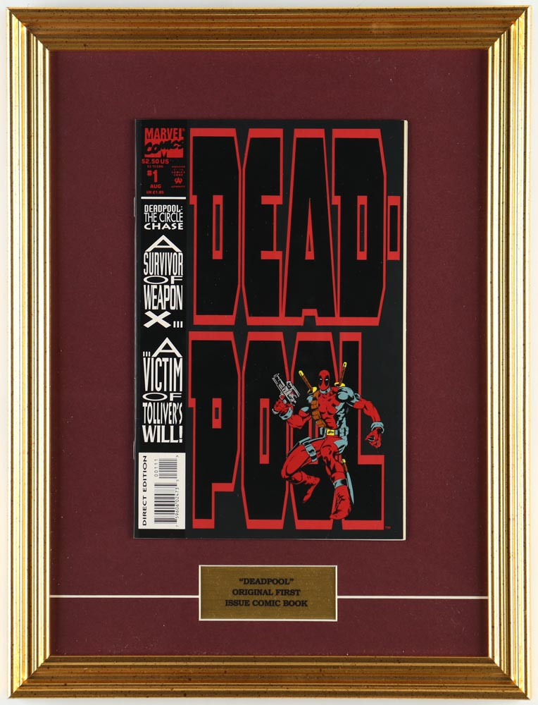 Vintage 1993 "Deadpool" Issue #1 Marvel Custom Framed First Issue Comic ...