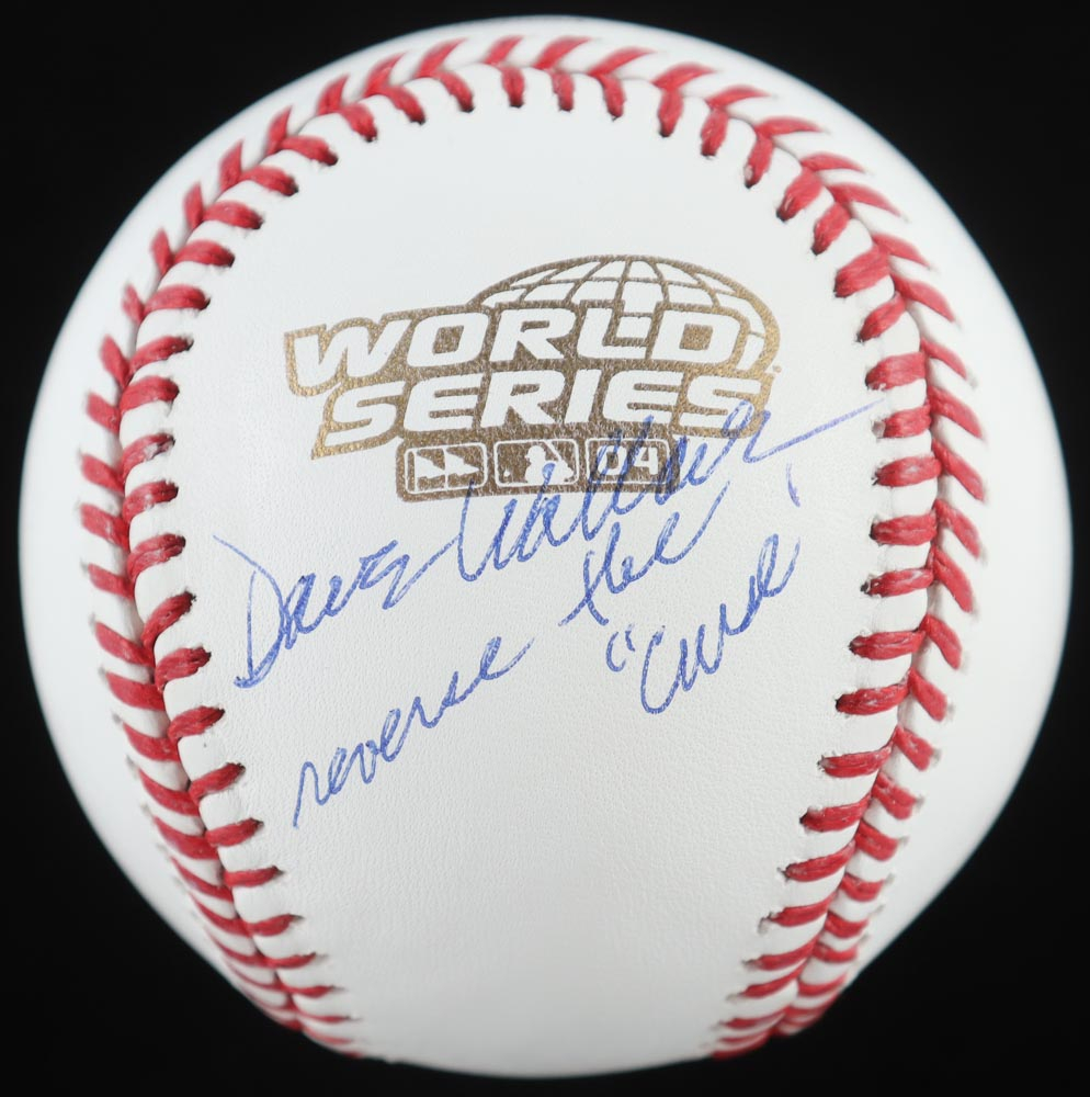 Dave Wallace Signed 2004 World Series Logo Baseball Inscribed "Reverse ...